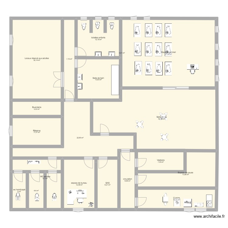 Plan – creche clem – Par clem63210 ️ | ArchiFacile