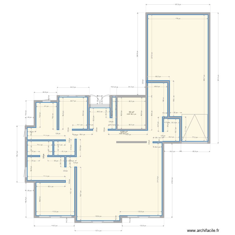 plan 4 - Plan 2 pièces 117 m2 dessiné par daniel_nancy_maison