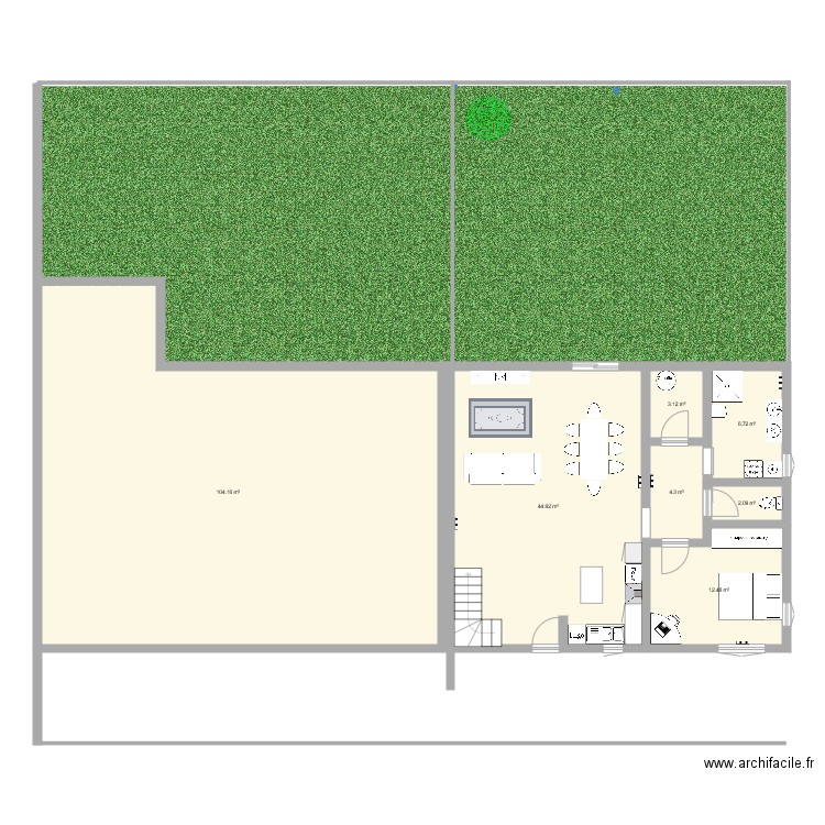 batiment A RDC - Plan dessiné par jbdp21