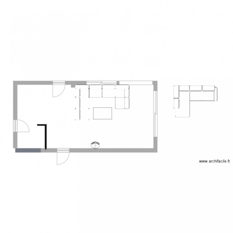 salon canape - Plan dessiné par Sodaleo