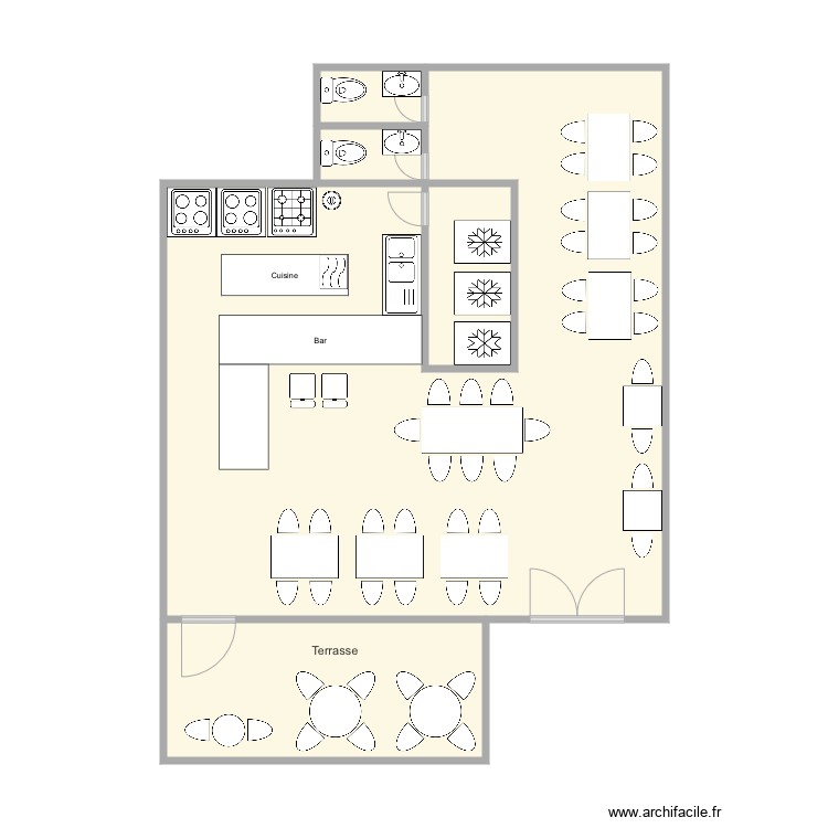 Plan – Restaurant – Par Aphallis ️ | ArchiFacile