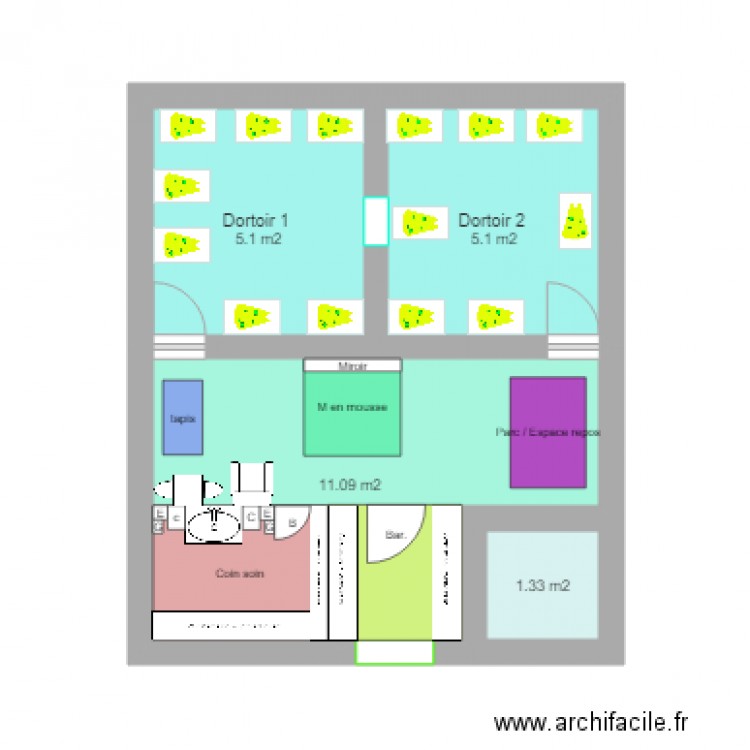 Plan de la crèche - Plan dessiné par jenny4357
