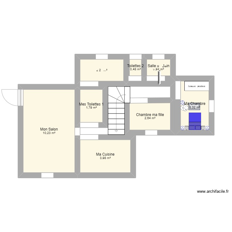 Logement Tamilys - Plan 8 pièces 26 m2 dessiné par Tamilys