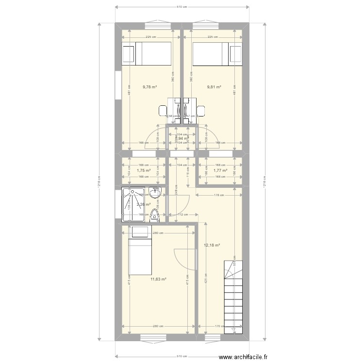 261 1er Etg V3 - Plan dessiné par yazid78