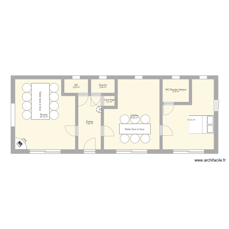 Plan – Local bureau l'Orme – Par Julien Doussi ️ | ArchiFacile