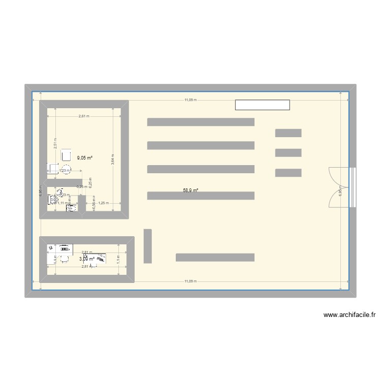 aum - Plan 3 pièces 89 m2 dessiné par aumakura