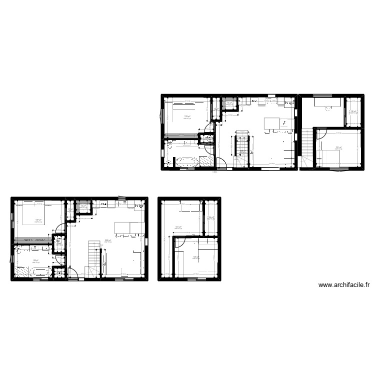chalet - Plan 17 pièces 162 m2 dessiné par Nathan...
