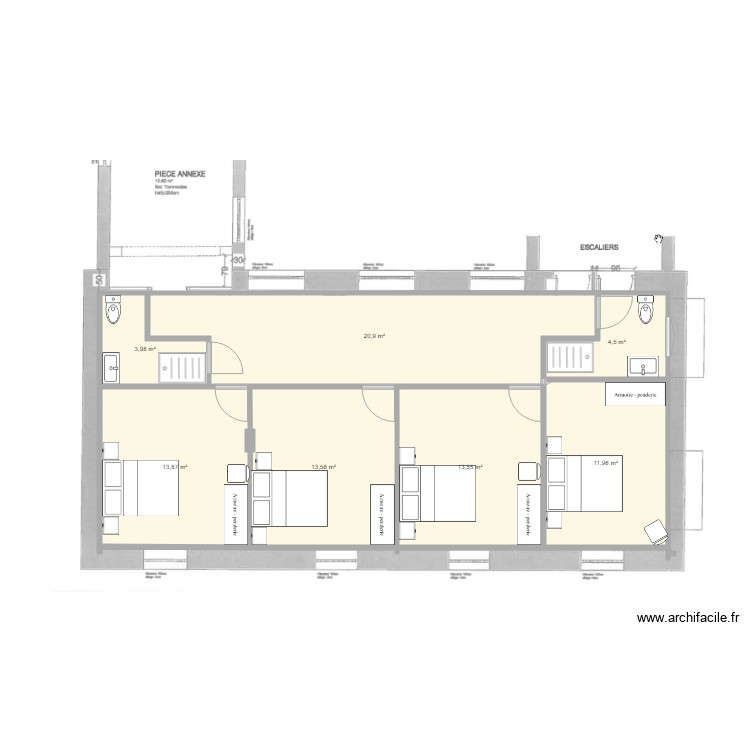 comble 5 - Plan dessiné par pf21