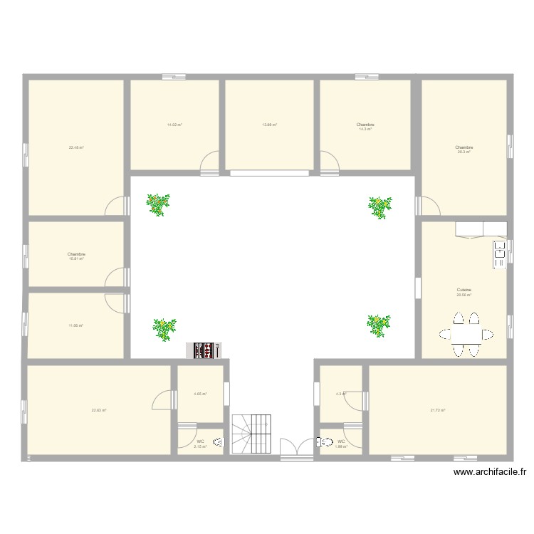 Riad - Plan dessiné par mozardino