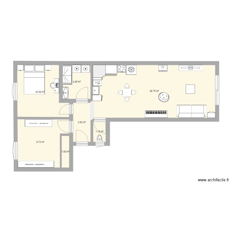 mon logement - Plan dessiné par seblilou69