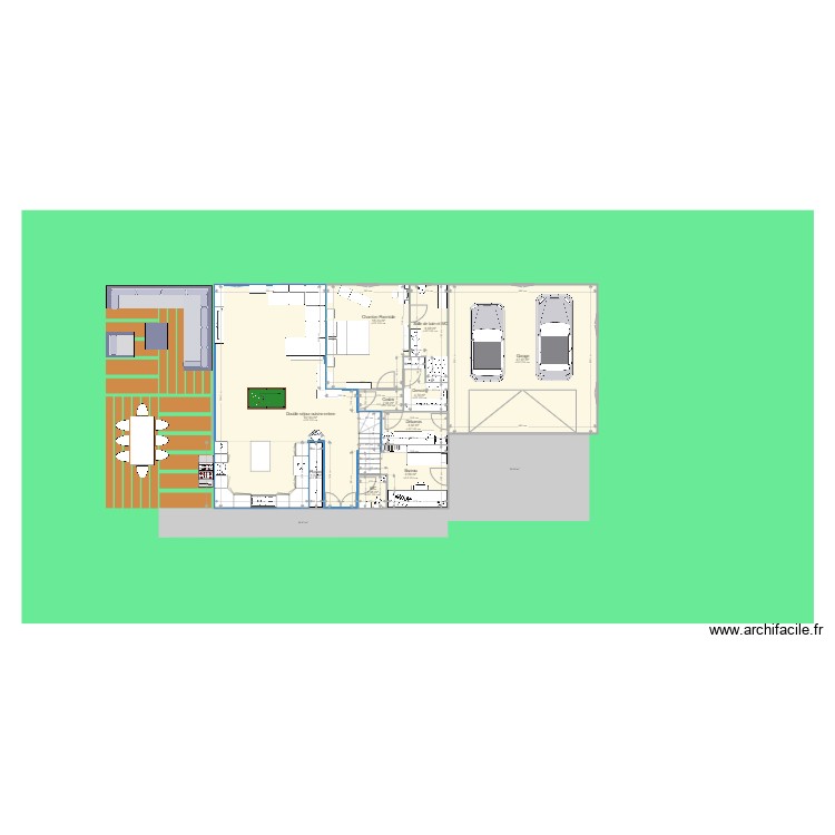 LOFT 130 M2 complet avec jardin - Plan dessiné par heididoudi
