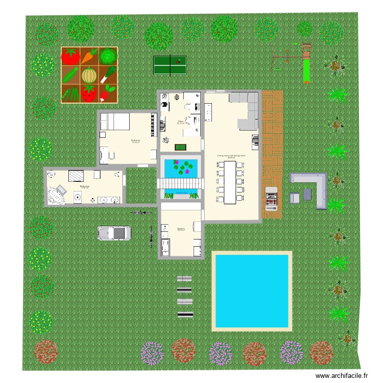 Ma maison sur ArchiFacile en Anglais cours - Plan dessiné par maelajarno56