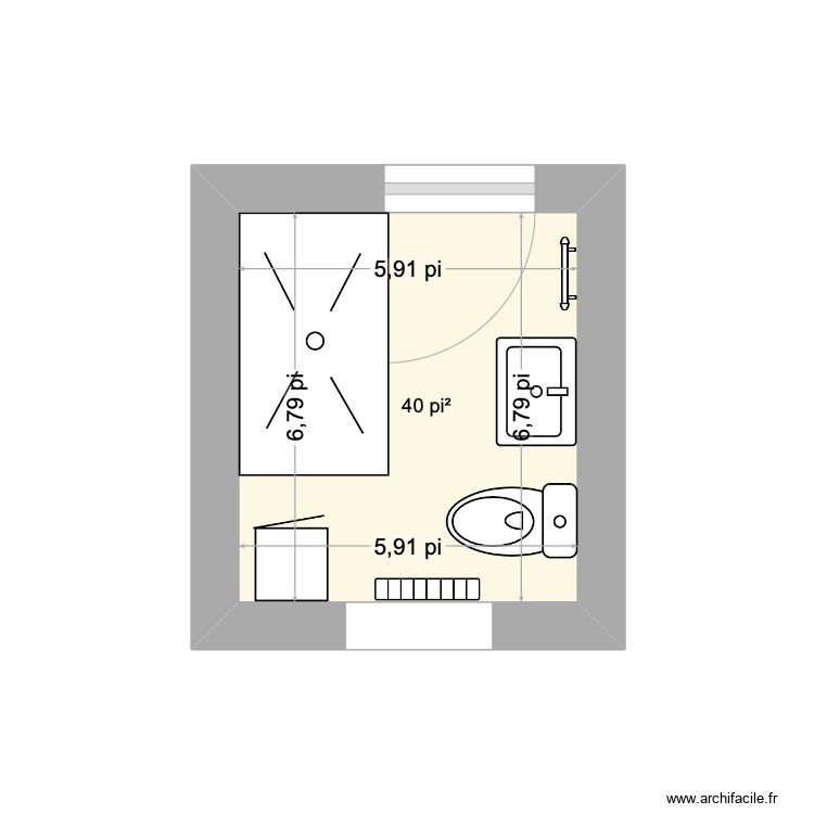 Plan – 2e sub option douche – Par Myrval ️ | ArchiFacile