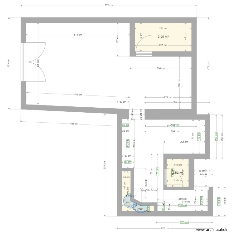 Sous sol - Plan dessiné par CamilleSauvan
