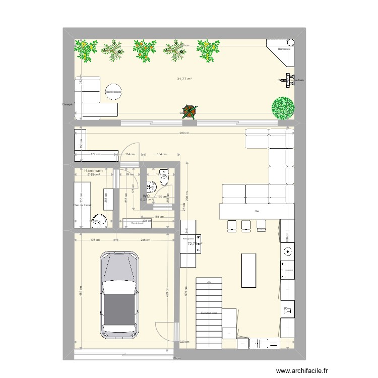 Sous sol - Plan dessiné par mrimo