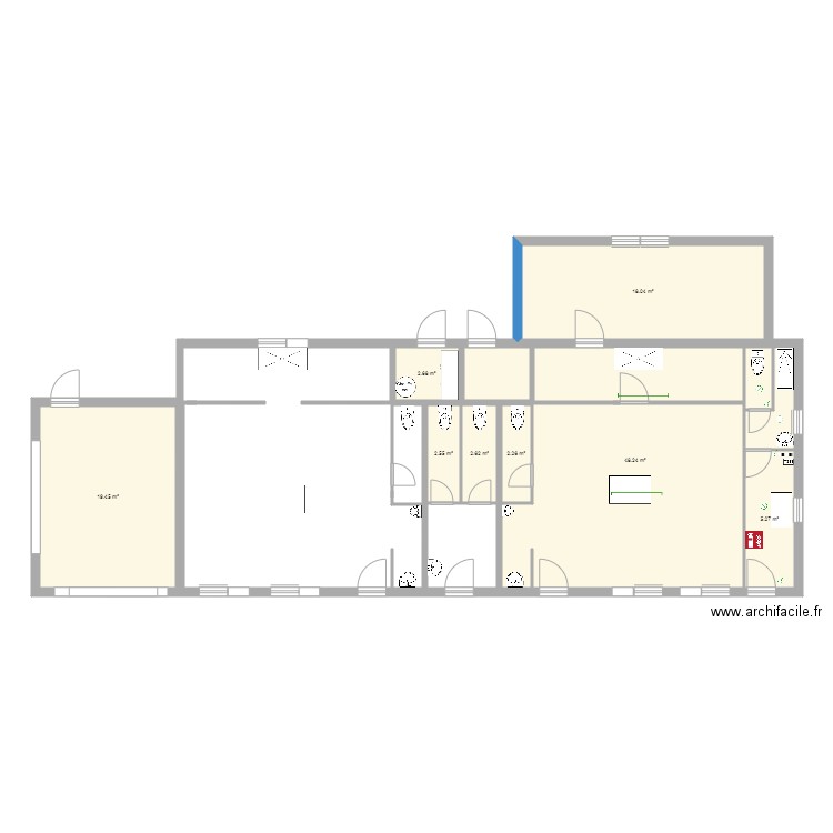 Stade - Plan 8 pièces 101 m2 dessiné par Guillaume33490