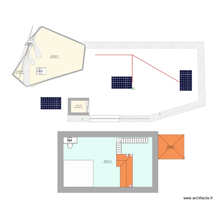 plan adrien - Plan 6 pièces 47 m2 dessiné par Maluar