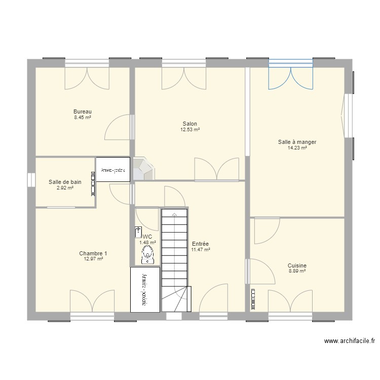 Plan – Maison rdc – Par Irnel ️ | ArchiFacile