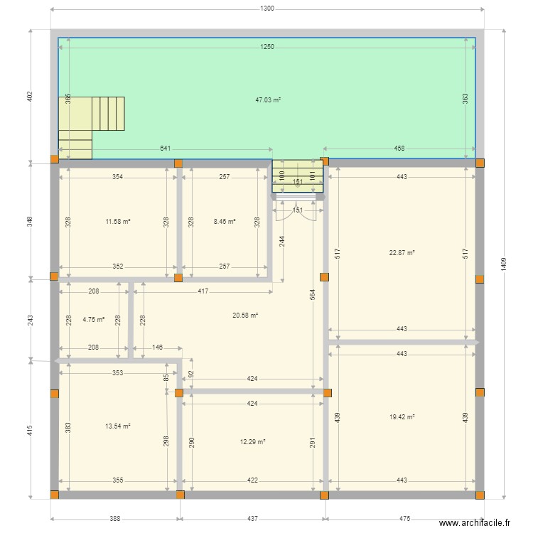 Maison cotation - Plan dessiné par Yousri RIAHI