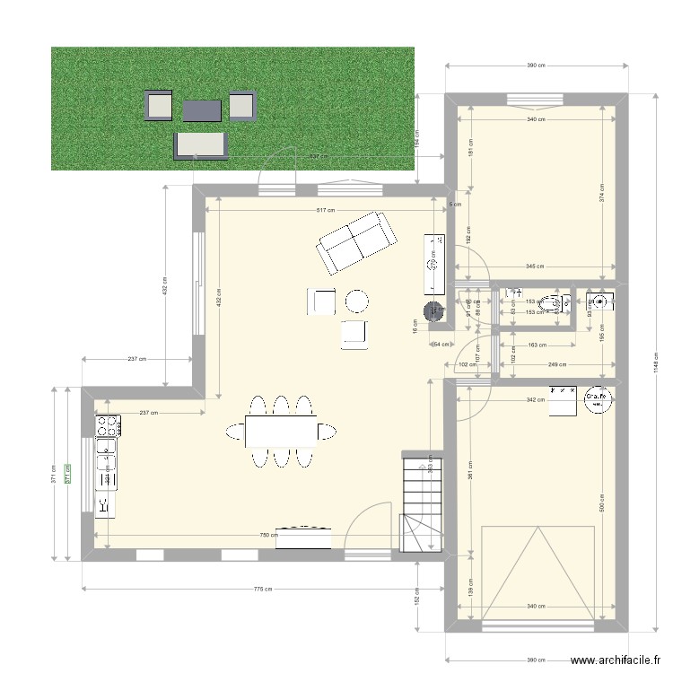 RDC - Plan dessiné par Archigan