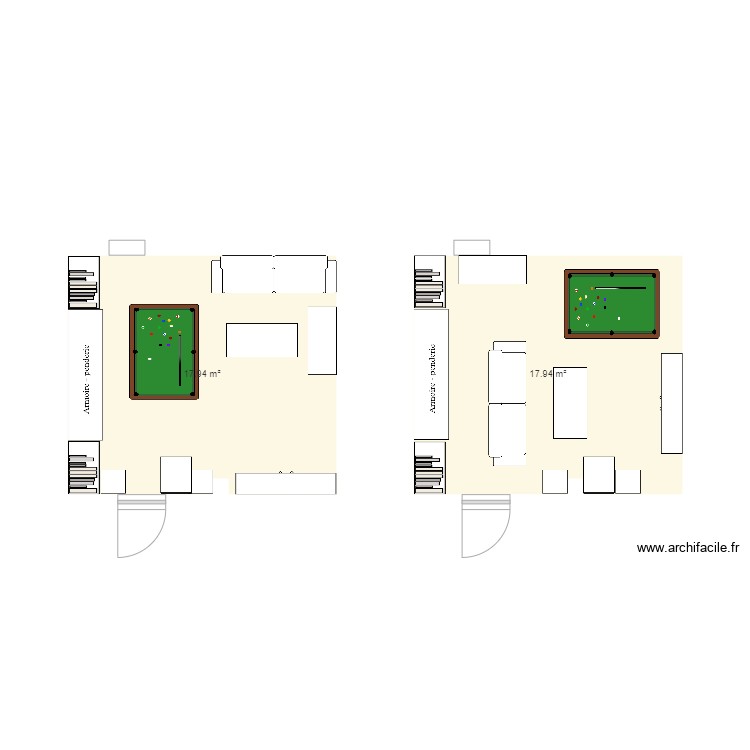 aménagement de la salle de jeu - Plan dessiné par lucie_57_