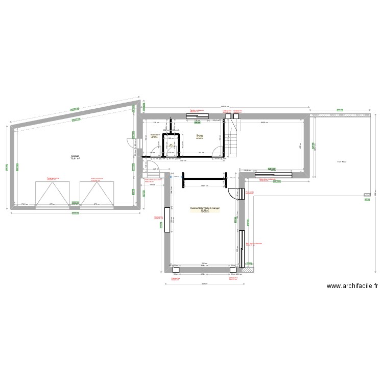vue dessus - Plan dessiné par CamilleRaluca3
