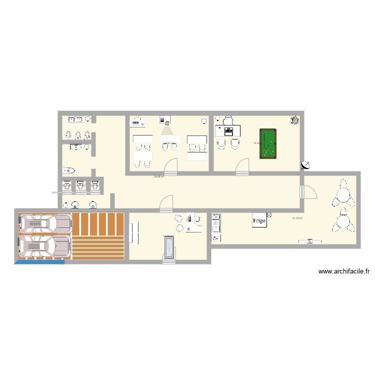 ecole conduite - Plan 8 pièces 113 m2 dessiné par _lau_