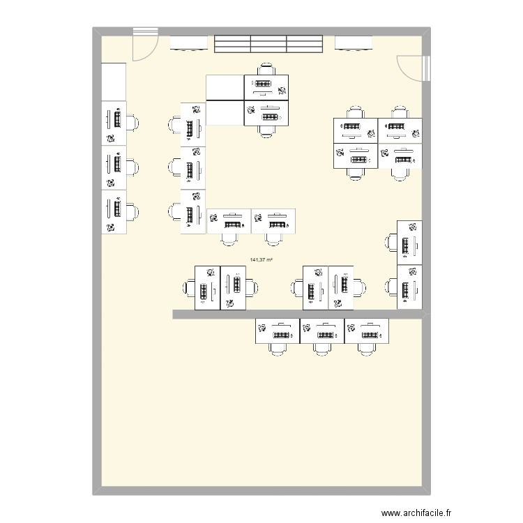 ddd - Plan 1 pièce 141 m2 dessiné par iphix