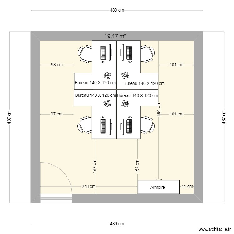 Bureau Holding - Plan dessiné par Marion sim