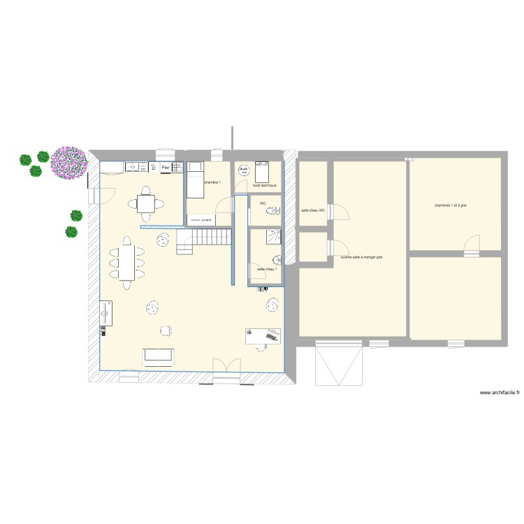 ferme - Plan dessiné par hela B