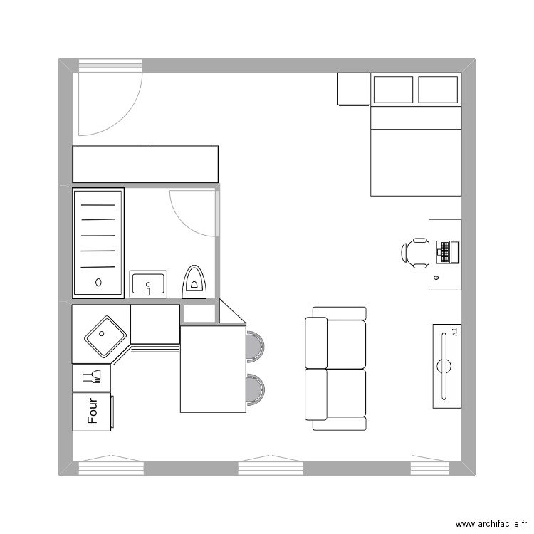 Studio 2 - Plan dessiné par stevx