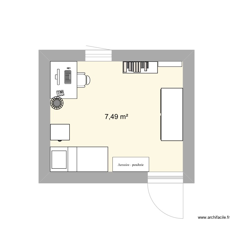 Chambre - Plan dessiné par Lilise the best