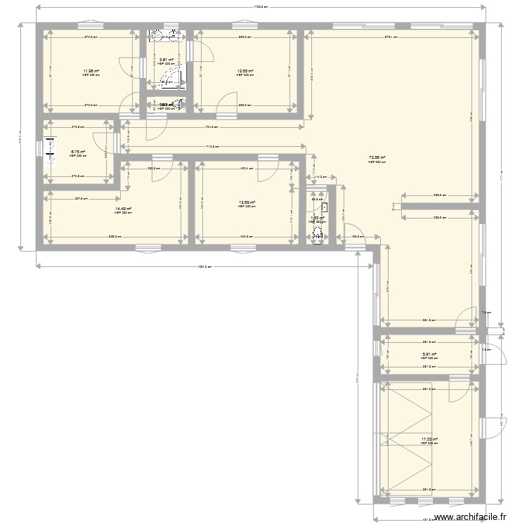 Plan – plan en L – Par hafida himeur ️ | ArchiFacile