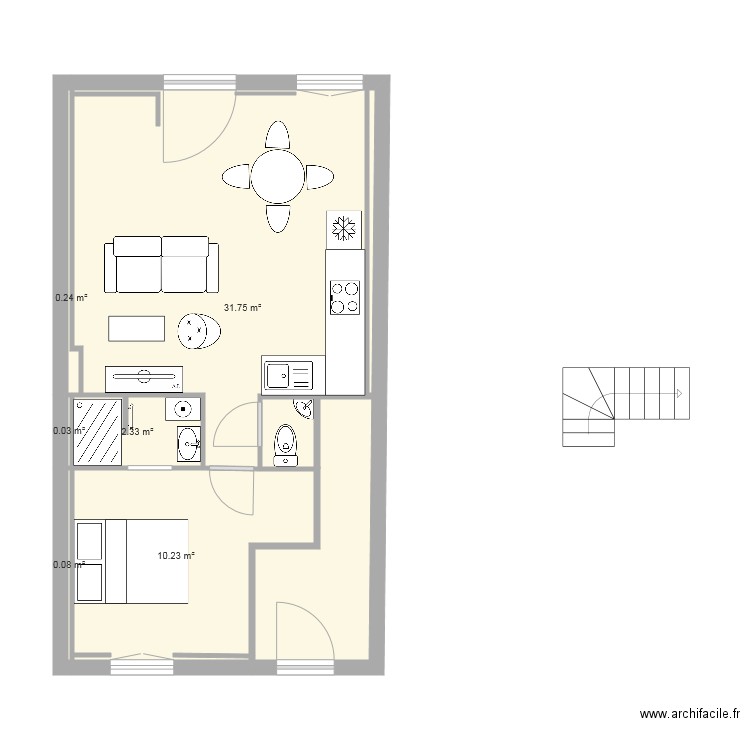 plan RDC variante 1 - Plan dessiné par VAE