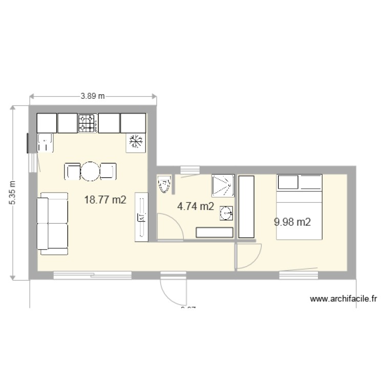 cabanon - Plan dessiné par dde