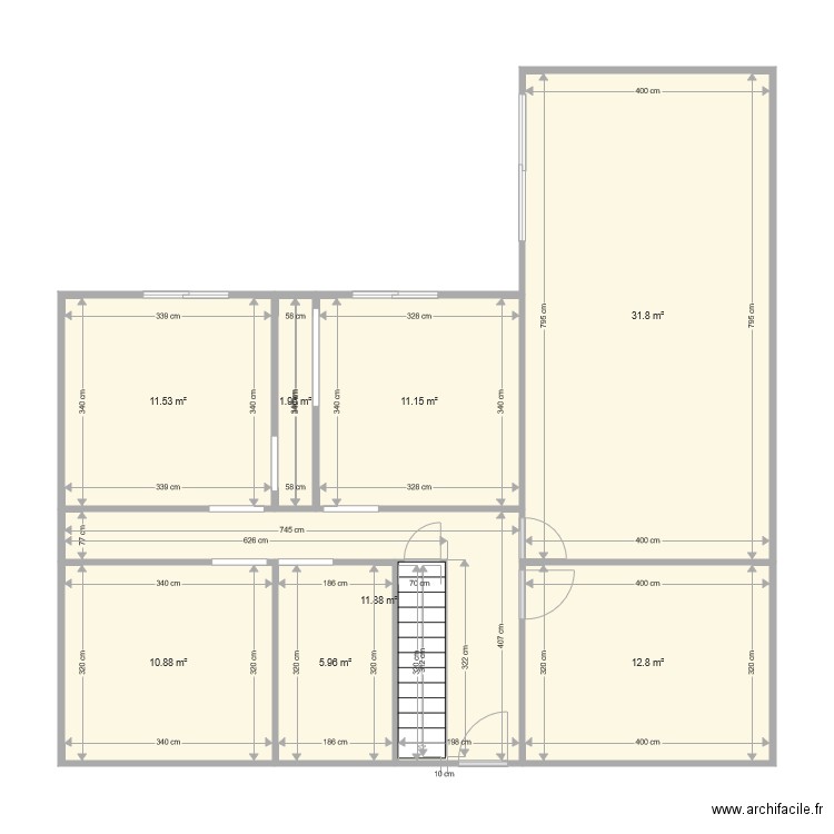 RDC - Plan dessiné par ARAMBERT