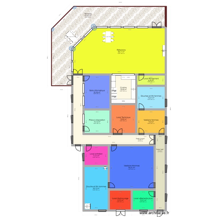 Locaux Sociaux V3 - Plan dessiné par DELVALLEE2022