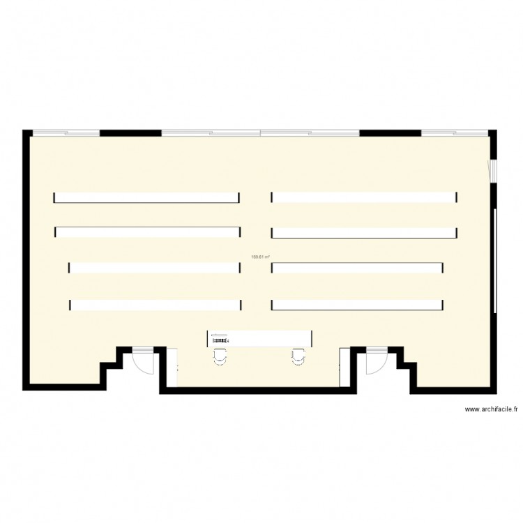 Amphi 3 - Plan dessiné par Credon