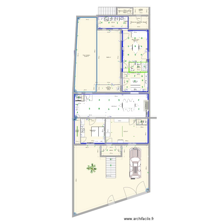 Plan RDC renov - Plan 18 pièces 279 m2 dessiné par bonnelly