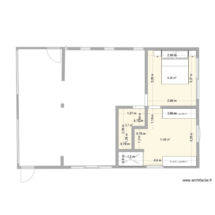 rest - Plan 5 pièces 64 m2 dessiné par djradu