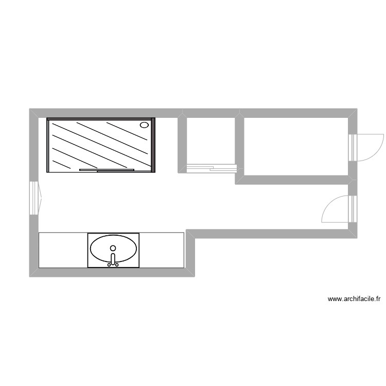 sdb - Plan 3 pièces 34 m2 dessiné par saxo12