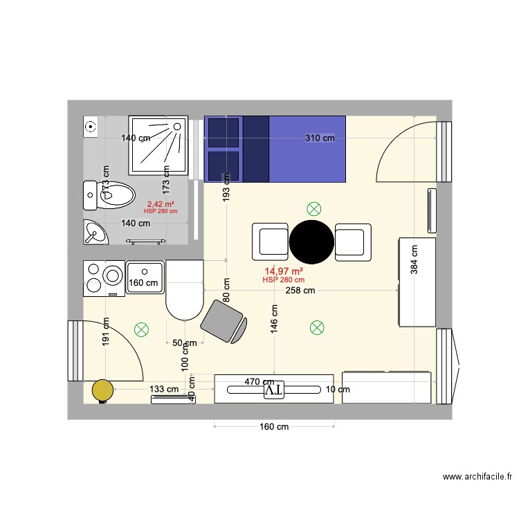 Studio RDC - Plan dessiné par LTABAGOMA