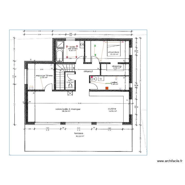 plan EDF maison - Plan dessiné par Djimmah