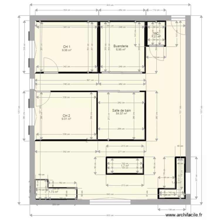 Plan – appartement 80m2 – Par Vincent Vuarand ️ | ArchiFacile