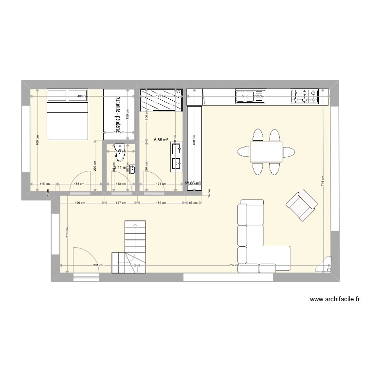 Gembloux V1 - Plan 3 pièces 78 m2 dessiné par zogi