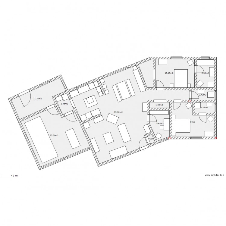 Plan – maison 150 m2 – Par gege27 ️ | ArchiFacile