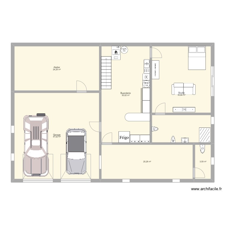 Maison - Plan dessiné par Genzo Sanzo