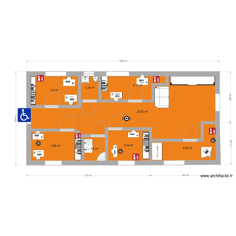 Plan – CYBER CAFE – Par Legollas ️ | ArchiFacile