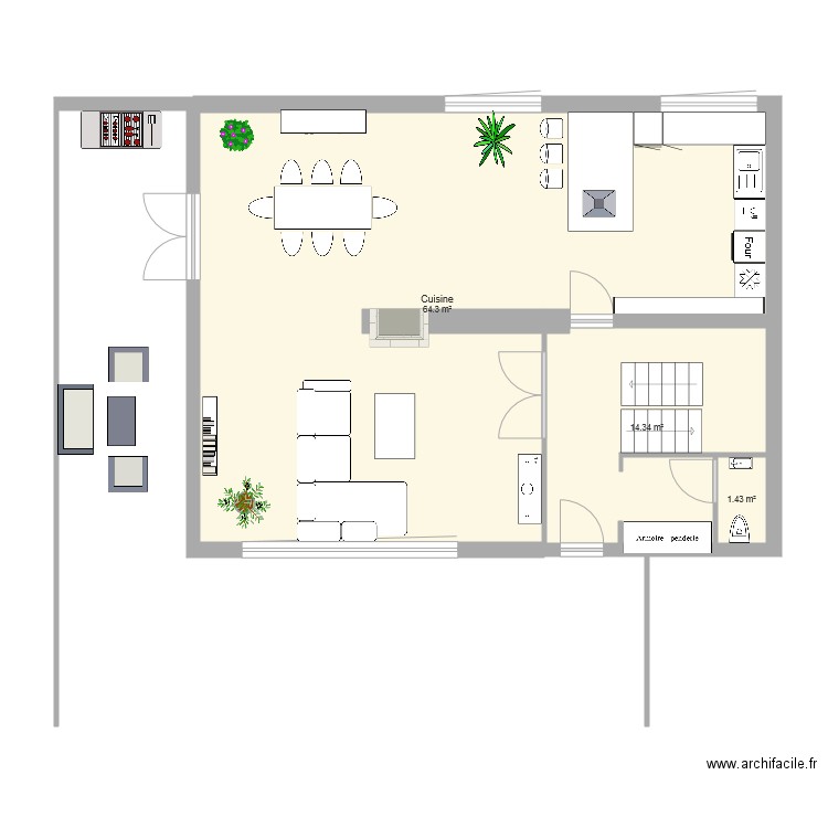 PLAN RDC - Plan dessiné par oliviaarcigni