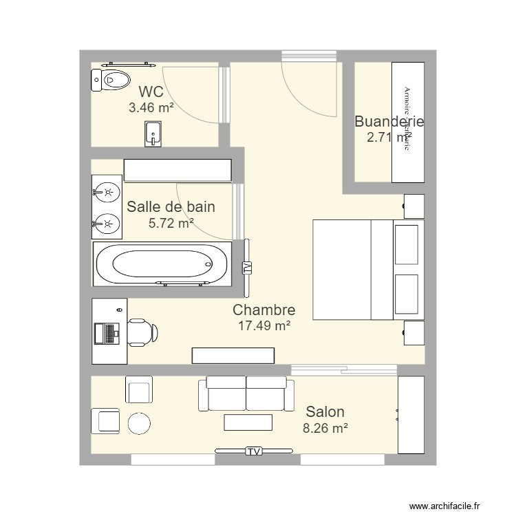 Junior Suite - Plan dessiné par Dark-Adn